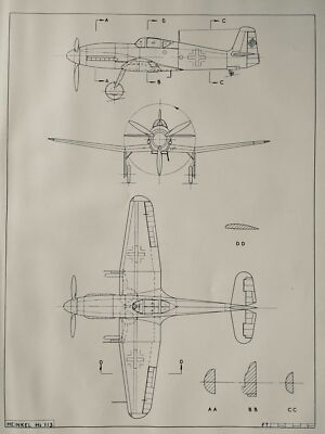 WW2 Aircraft HEINKEL HE 113 - Scale Design Plan c1940 | eBay