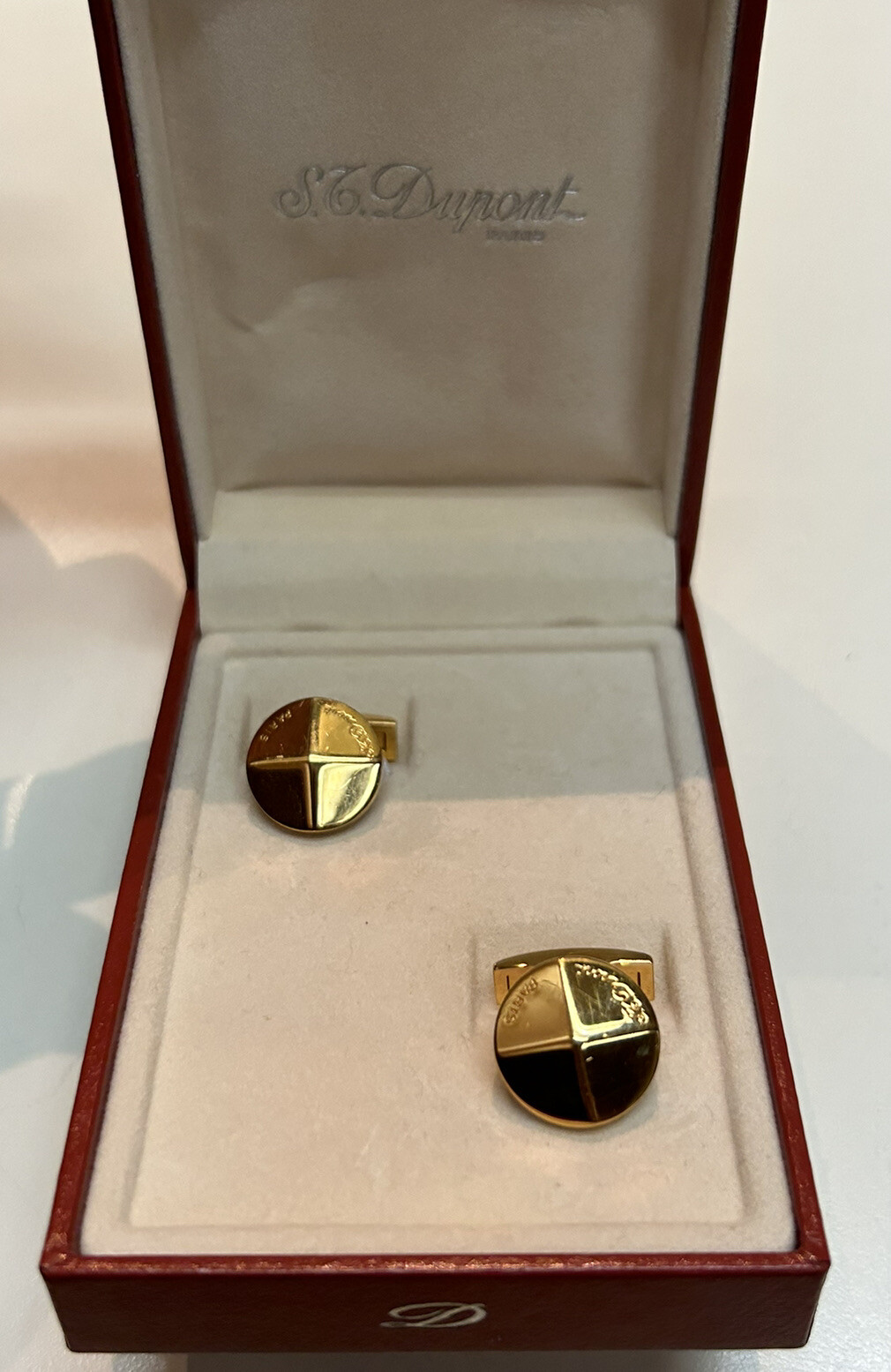 S.T. Dupont 3D Round Logo Men’s Cufflinks | eBay