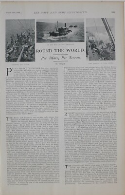 1902 PRINT ARTICLES ROUND THE WORLD BRITISH EMPIRE NEWS PORT BATTERY | eBay