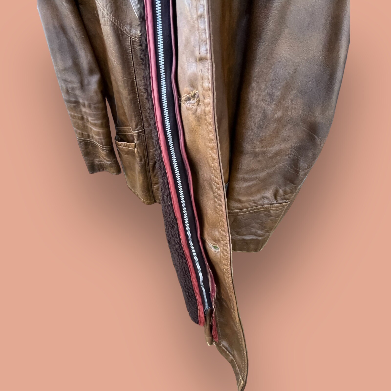 Vintage 1970s 70's Harry Pollock Design SKM Brown Lea… - Gem