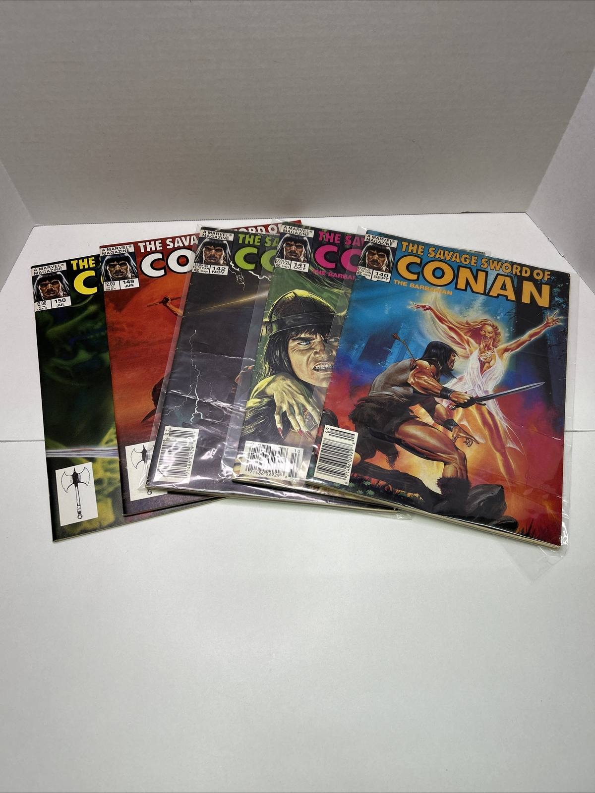 Savage Sword Of Conan Magazine Lot Of 5 Issues Marvel Jusko SEE PHOTOS ...