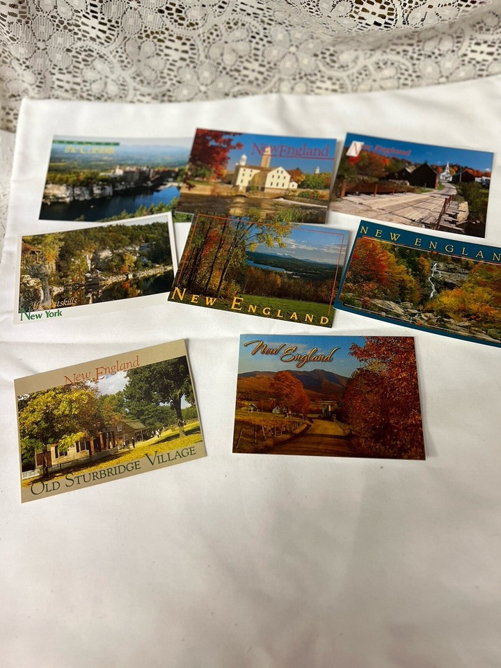 50 Vintage Chrome Postcards New England States Unused By Schellmark inc ...
