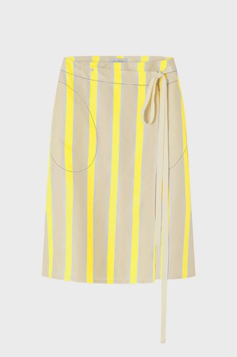 Lee Mathews Emmy Stripe Print Wrap Skirt Size 0 | eBay