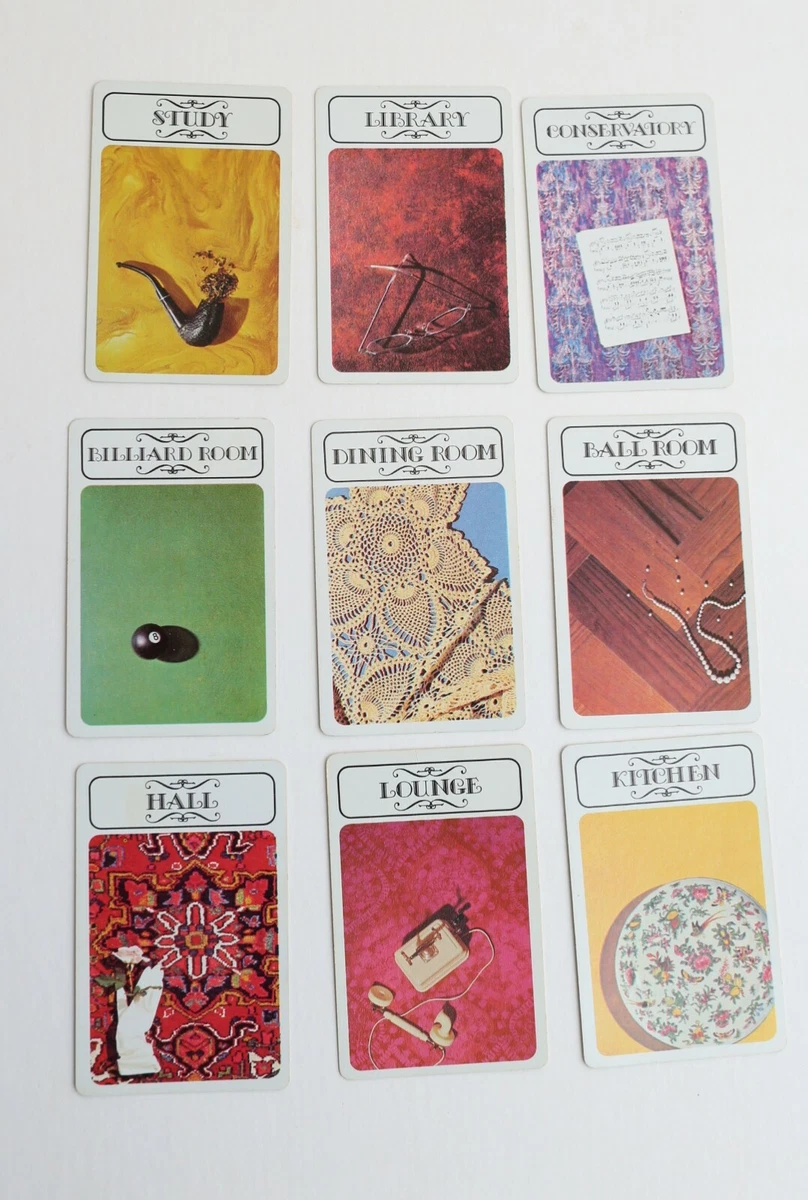 Clue Game Piece Cards