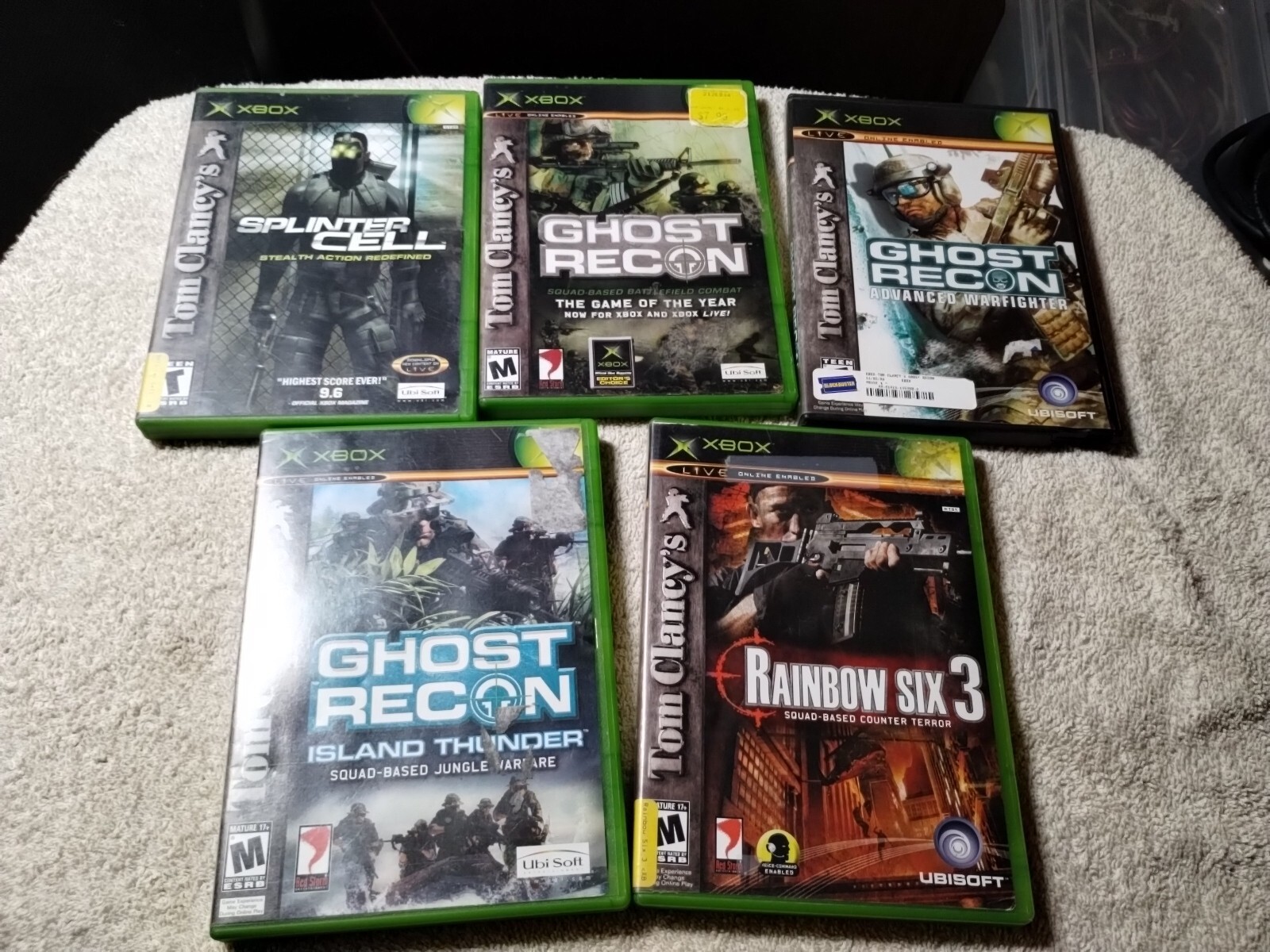 Tom Clancy's Lot Of 5 Games For OG Xbox Ghost Recon, Rainbow Six ...