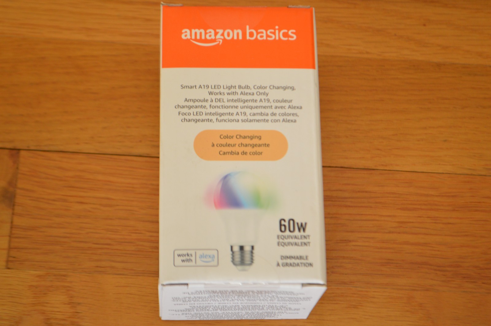 Amazon Basic A19 Color Change Smart Bulb Alexa/Bluetooth Mesh/9w =60w ...