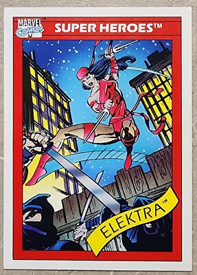 Elektra, Card #49, 1990 Marvel Universe Superheroes Series I, By Impel ...