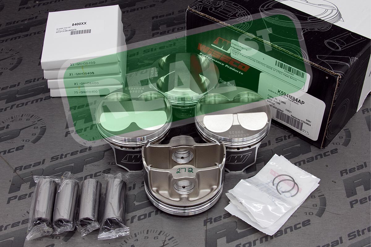 Wiseco AP Pistons Honda B16A2 CRVTEC B20B w VTEC Head 84mm 11.5 12.9:1 ...