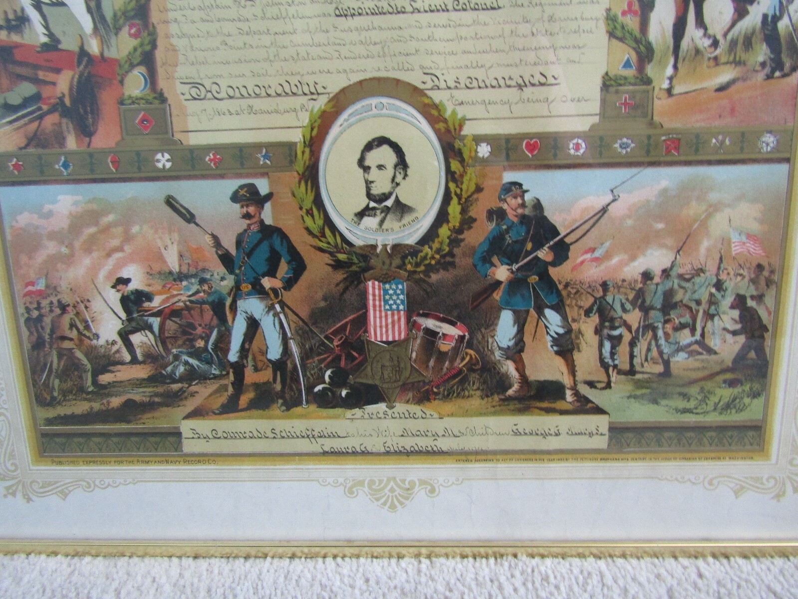 Org Civil War 45th Regiment PA Volunteer Infantry Named Officer Service ...