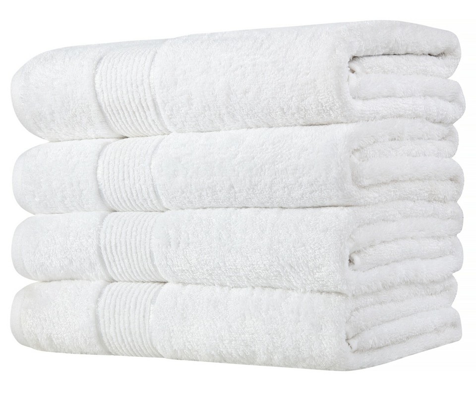 Prime Collections Soft Luxury Bamboo Cotton 600 GSM Large Bath Towels ...