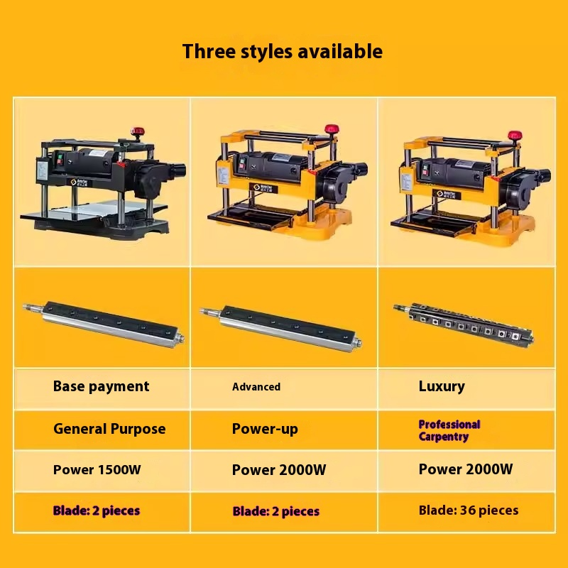 12 inch 305mm Woodworking Thicknesser Desktop Planing Tools Small Wood ...