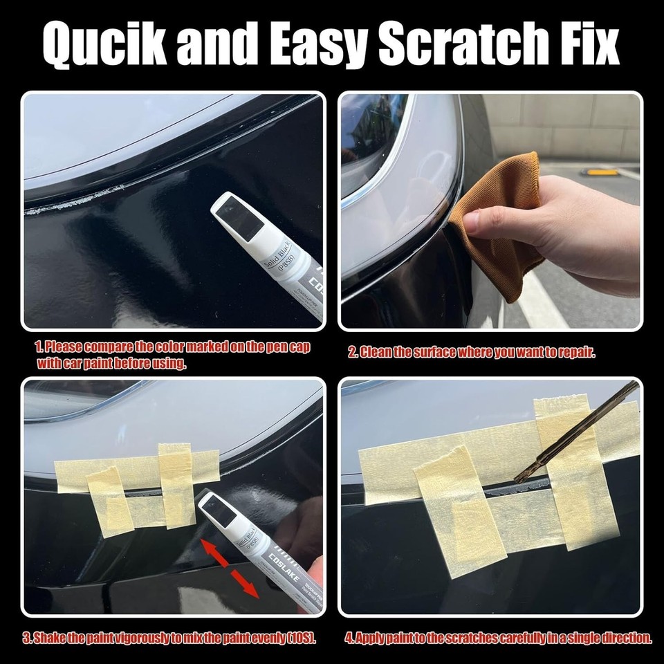 Car Touch Up Paint(Deep Blue Metallic(PPSB)) for Tesla Model Y/3/S/X, 2 ...