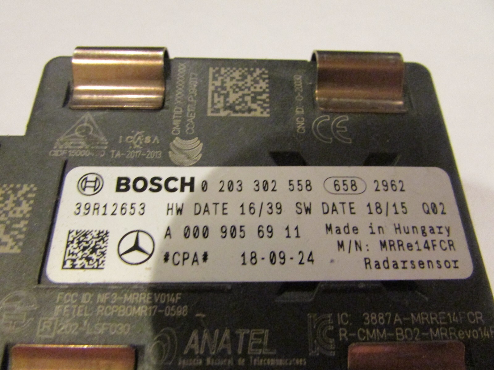 2017-2020 OEM MERCEDES BENZ C CLASS BLIND SPOT DISTANCE RADAR SENSOR ...