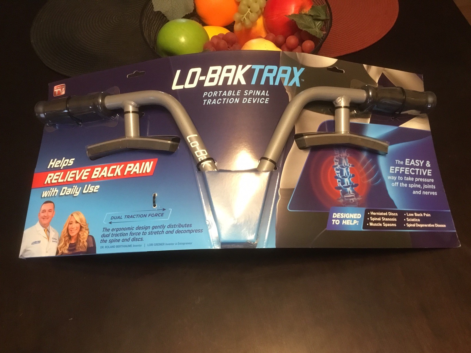 NEW Lo-Bak Trax Portable Spinal Stretcher Portable Traction Device w ...
