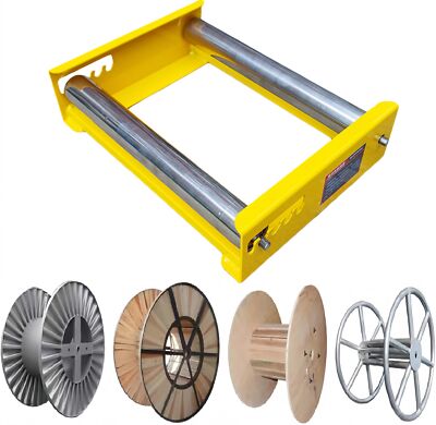 Yellow Electrical Cable Reel Drum Holder and De-Reeling Dispenser Max ...
