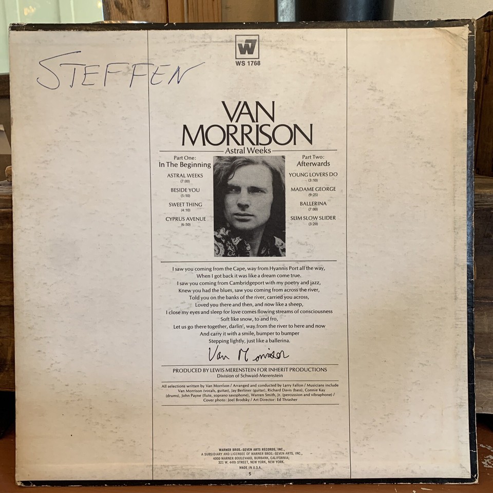 Van Morrison – Astral Weeks - WS 1768 - White Label Promo - VG/ VG++ | eBay