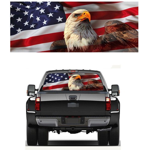 American Flag DIY Truck Rear Window Graphic Decal Tint Sticker 54" * 14 ...