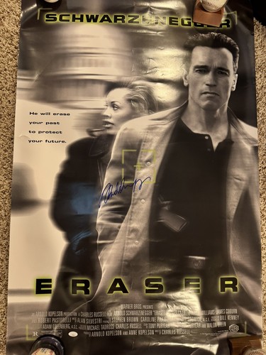 ARNOLD SCHWARZENEGGER SIGNED ERASER Full size POSTER 27x40 JSA | eBay