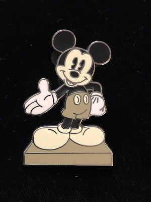 Disney Full Body Mickey Pin Black White Grey | eBay