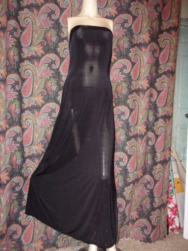 Vintage Wondermaid Black Strapless Formal Length Knit Clingy Slip ...