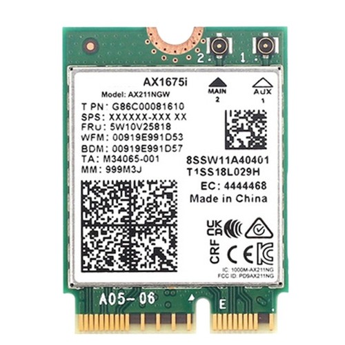 AX1675I WLAN-Karte WiFi 6E M.2 Key E CNVio 2 Tri Band 2,4G/5G/6Ghz ...