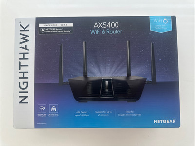 Netgear RAX54S-100NAS Nighthawk AX6 6-Stream AX5400 WiFi Router 2,500 ...