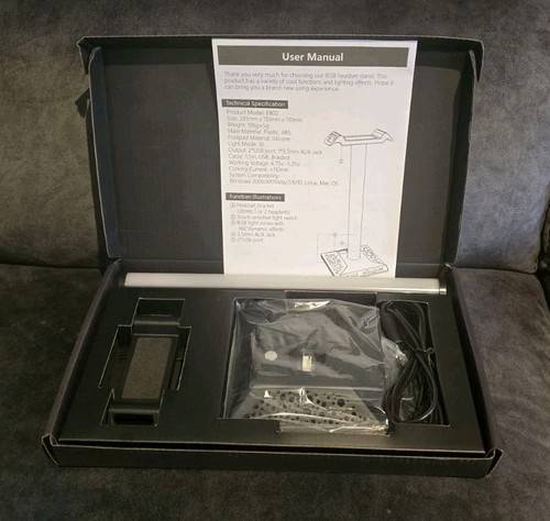 RGB Gaming Headset Stand / 10 Lighting Modes / 360 Rotatable - New In ...