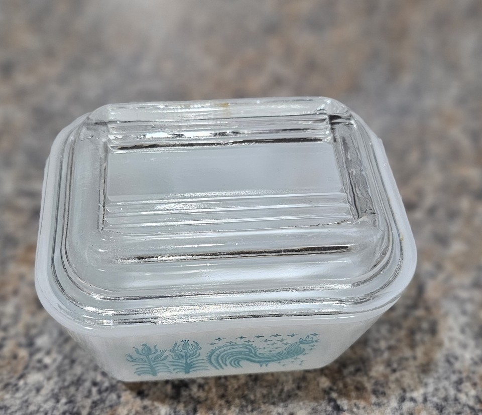 PYREX AMISH BUTTER PRINT REFRIGERATOR DISH WITH LID 501 | eBay