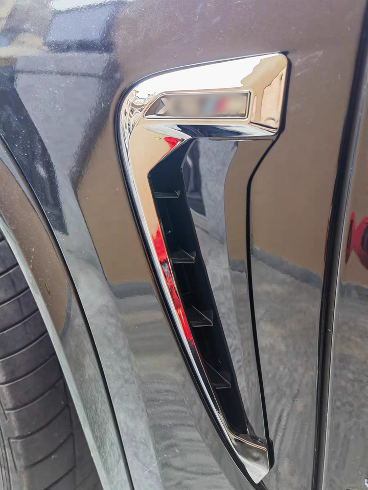 2X SIDE WING FENDER TRIMS SILVER AIR FLOW VENTS FOR 2014-2018 BMW X5 ...