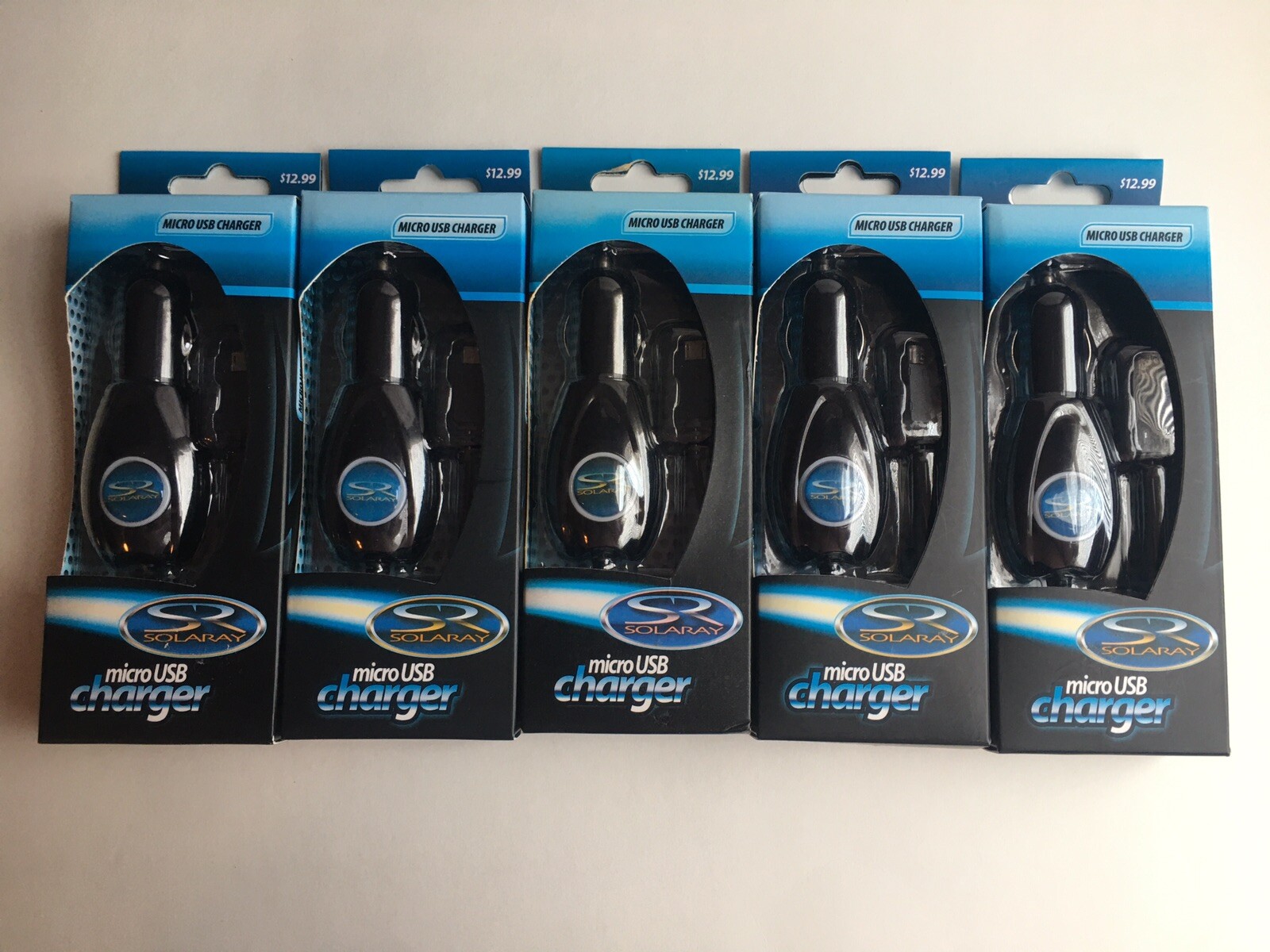💥Lot Of 5 - SOLARAY AUTO MICRO USB CAR CHARGER ANDROID NEW BLACK | eBay
