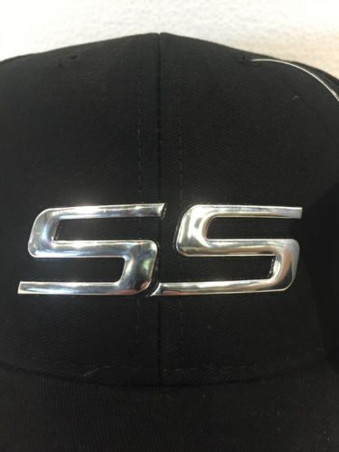 Chevrolet SS Hat / Cap - Black W/ Chrome Liquid Metal Super Sport ...