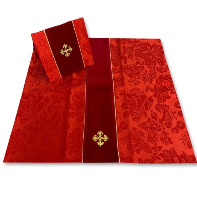 Red Chalice Veil and Burse, embroidered, Damask/Velvet | eBay