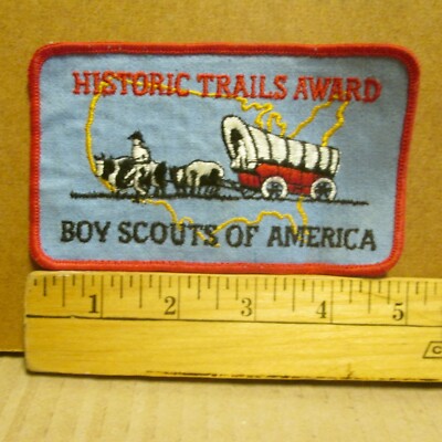 BOY SCOUTS HISTORIC TRAILS AWARD PATCH, EMBROIDERED TWILL, 3" x 5" | eBay