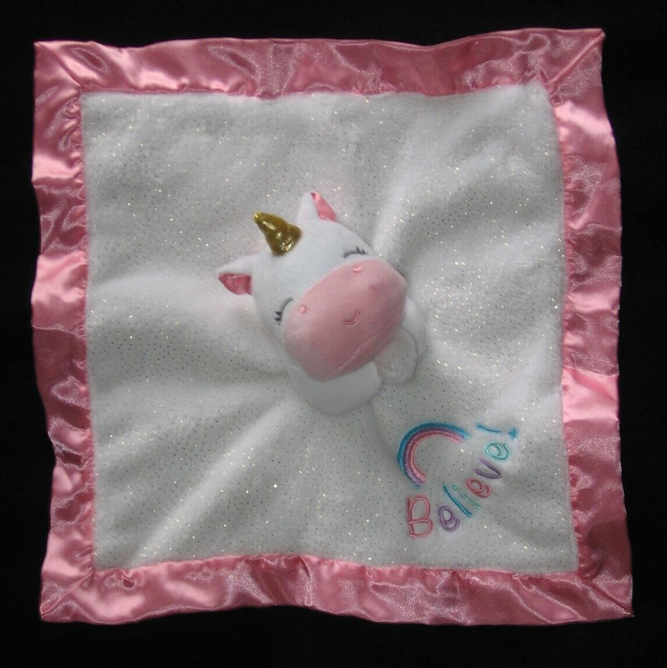 Magic Years Unicorn Security Blanket Baby Lovey Believe Rainbow Pink ...
