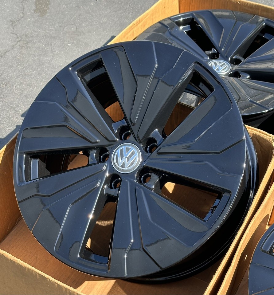 18” Volkswagen Atlas Factory Wheels Rims Gloss Black VW Set 4 OEM Cross ...