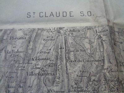 WW1 French Map "ST CLAUDE" (South West) - Early WW1 Map | eBay UK