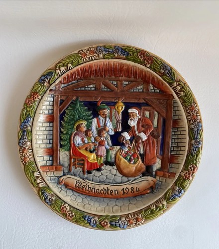 1984 CHRISTMAS WEIHNACHTEN GERMAN PLATE ORIGINAL THEWALT GRENZAU ...