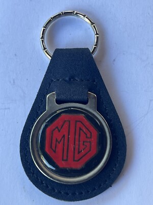 ORIGINAL 1970s VINTAGE “MG” KEYCHAIN/KEYRING/ KEY FOB/LEATHER/METAL 👀 ...