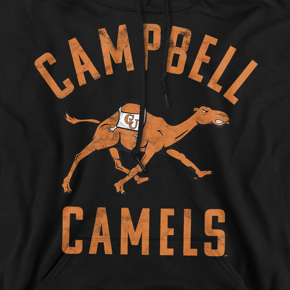 Campbell University Adult Pullover Hoodie Fighting Camels Logo, Black ...