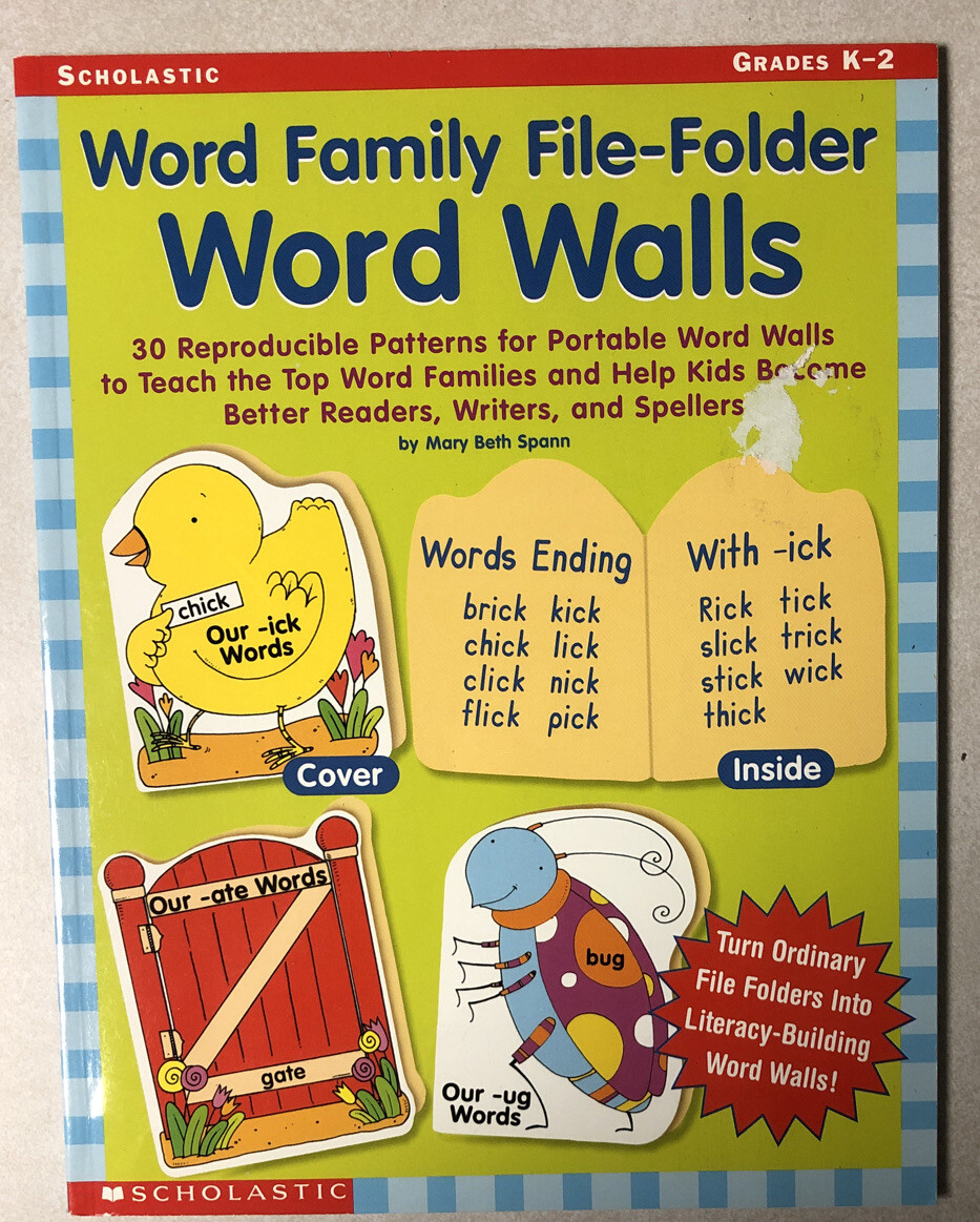 Word Walls - Word Family File Folder, By Scholastic Grades K-2 | eBay