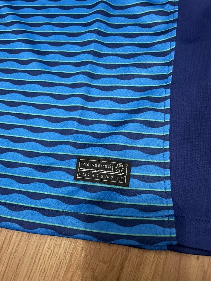 Nike Dri-Fit Brazil Away Kit Large Blue New | eBay UK