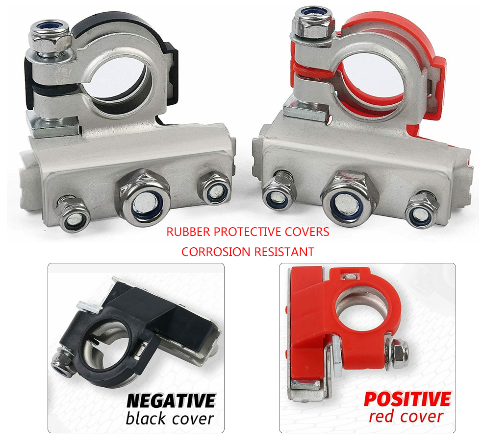 (USA)1Pair Automotive Car Top Post Battery Terminals Wire Cable ...