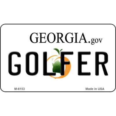 Golfer Georgia State License Plate Tag Novelty Magnet M-6153 | eBay