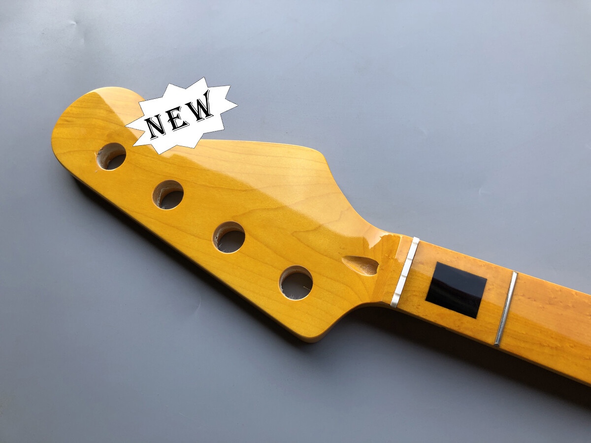 21fret Bass Guitar Neck Block Inlay Maple Fretboard 34inch Gloss Paint ...