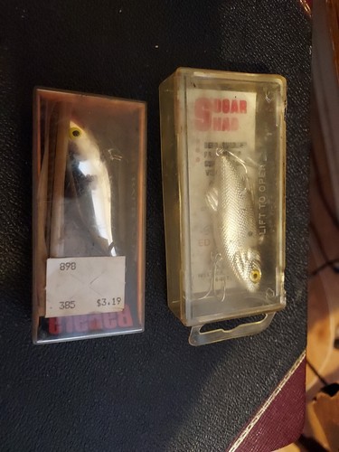 Vintage Fishing Lures -Sugar Shad & Rattl'n Rap Silver Minnows -MIB | eBay