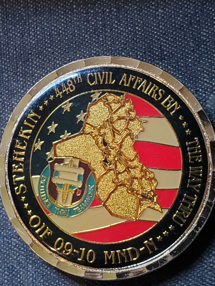 Military Challenge Coin - 448th Civil Affairs BN OIF O9-10 | eBay