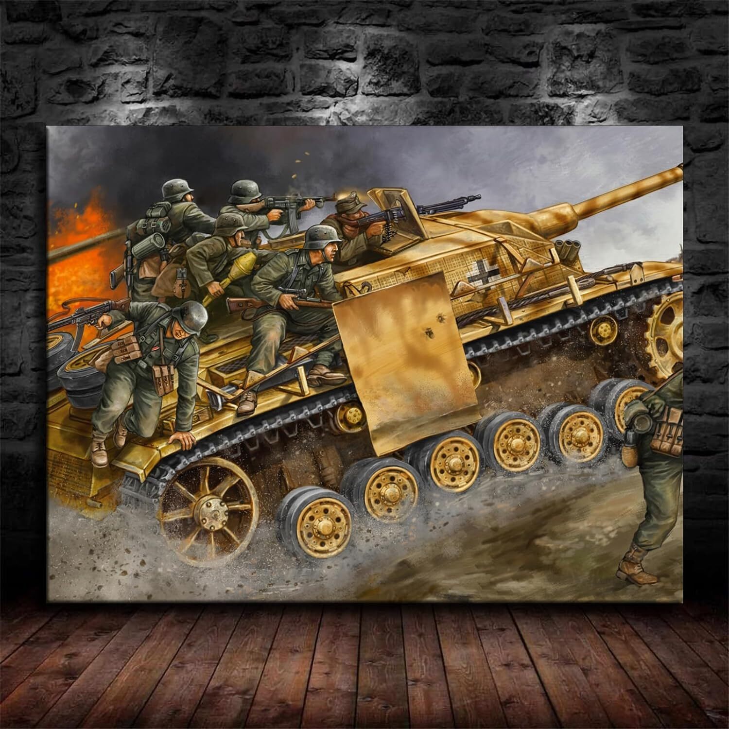 German Ww2 Tank Decorative Painting Art Poster Picture Modern Home ...