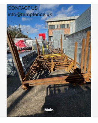 Temporary fencing panel stillage, fits 30-40 panel | eBay UK