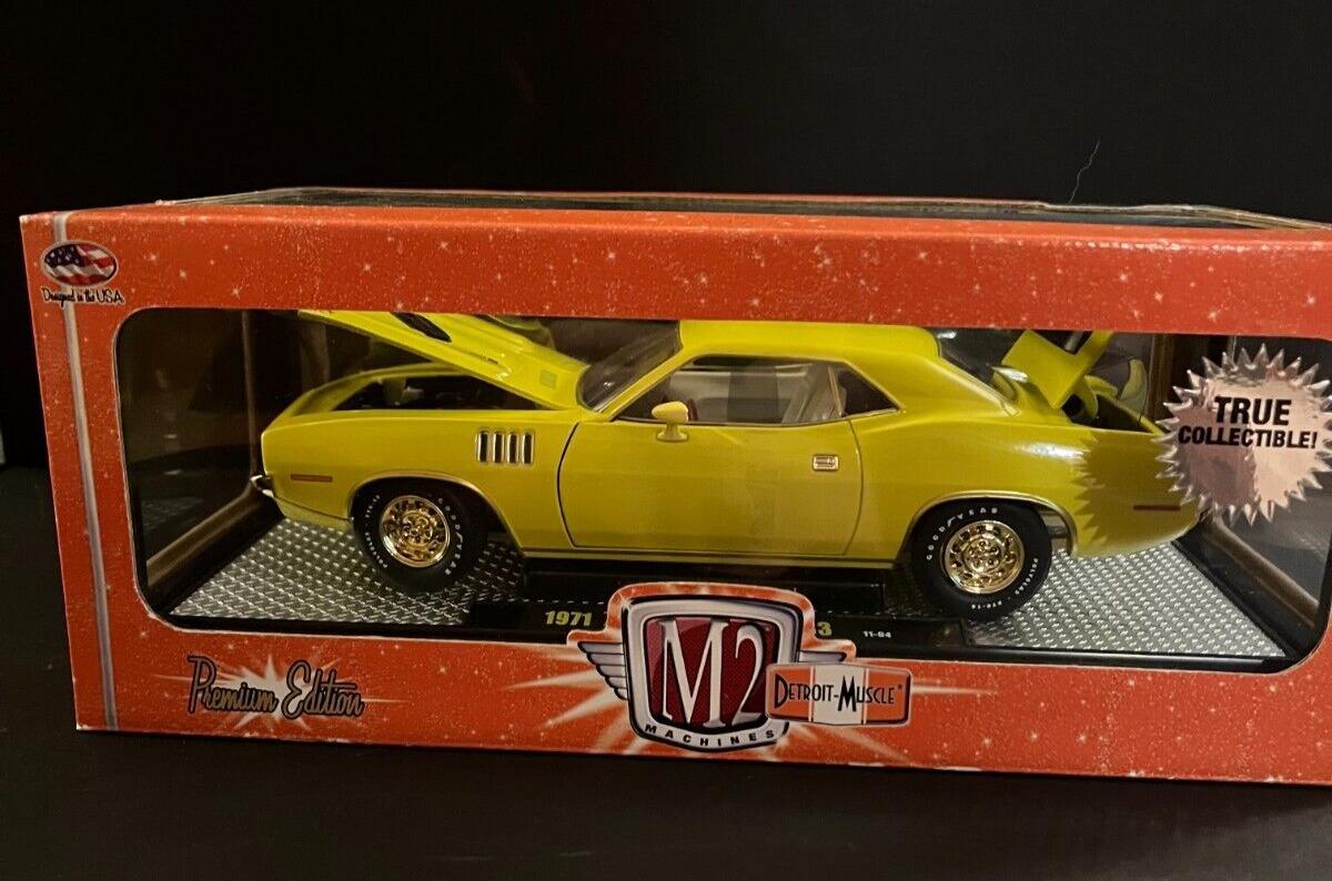 M2 Machines Detroit Muscle 1971 Plymouth Cuda 383 R19 1:24 Chase Car | eBay
