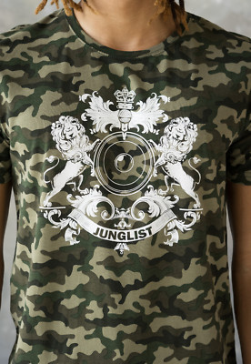 Junglist Crest Camo T Shirt Neurofunk Jungle DnB Drum and Bass ...